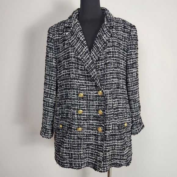 Zara | Jackets & Coats | Zara Plus Size Tweed Blazer | Poshmark